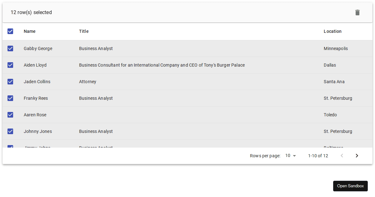 MUIDatatables - Custom Toolbar - Codesandbox