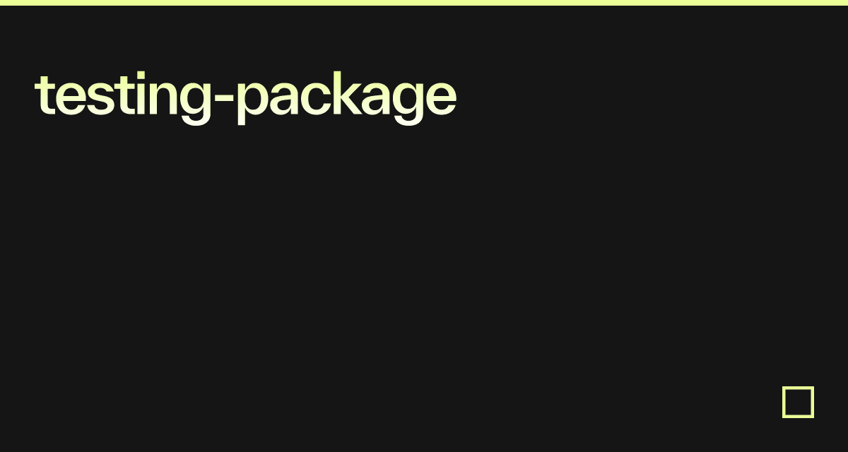 testing-package - Codesandbox