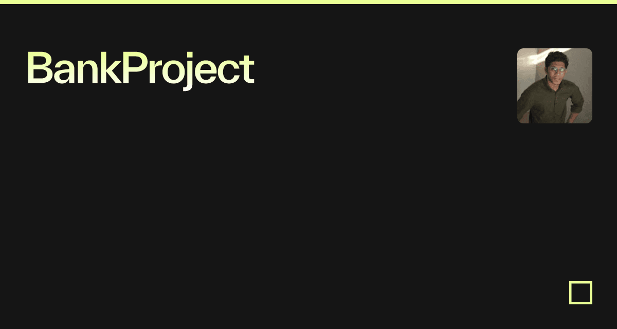 BankProject - Codesandbox