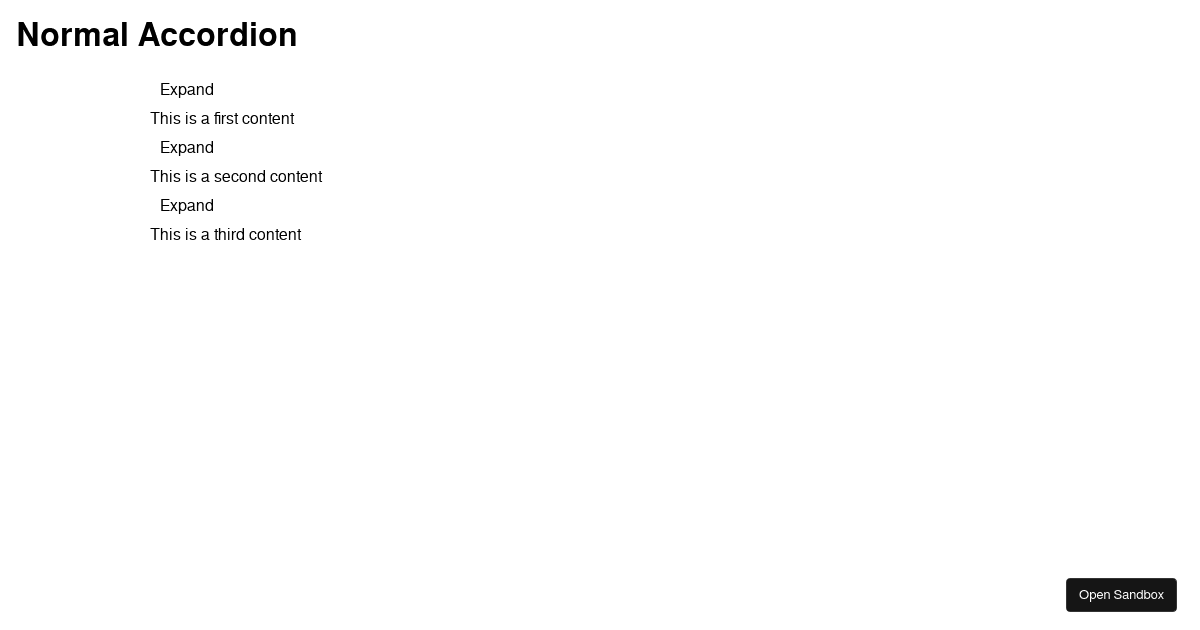 React Accordion Forked Codesandbox