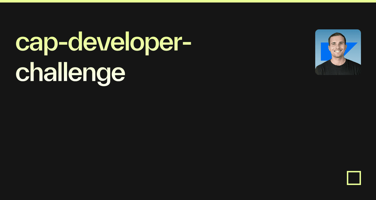 cap-developer-challenge - Codesandbox