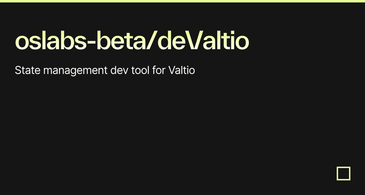 oslabs-beta/deValtio - Codesandbox