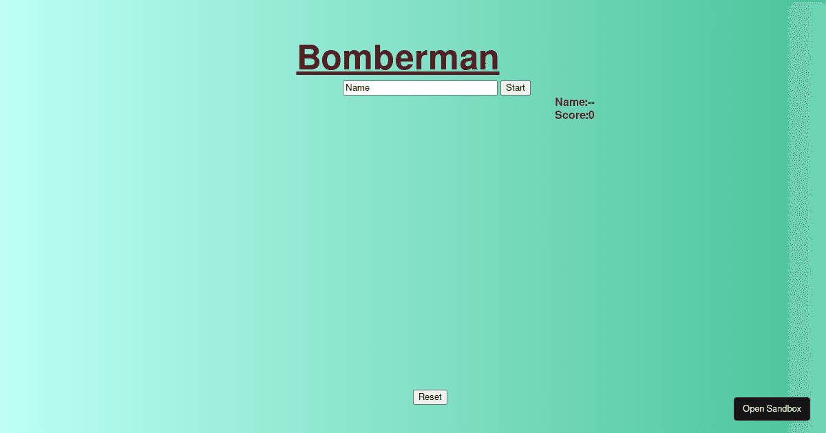 yashsinghal98/bomberman - Codesandbox yashsinghal98/bomberman - Codesandbox