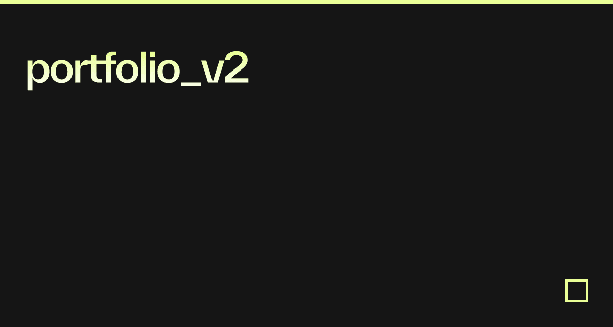 portfolio_v2 - Codesandbox