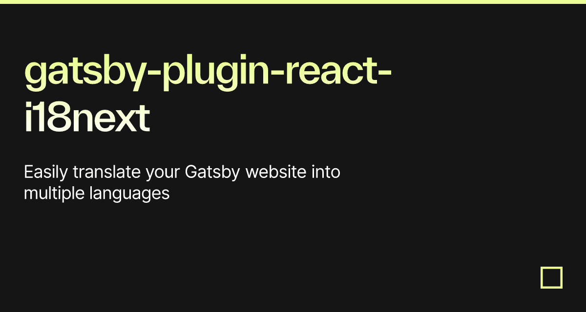 Gatsby Plugin React I18next Codesandbox 0358