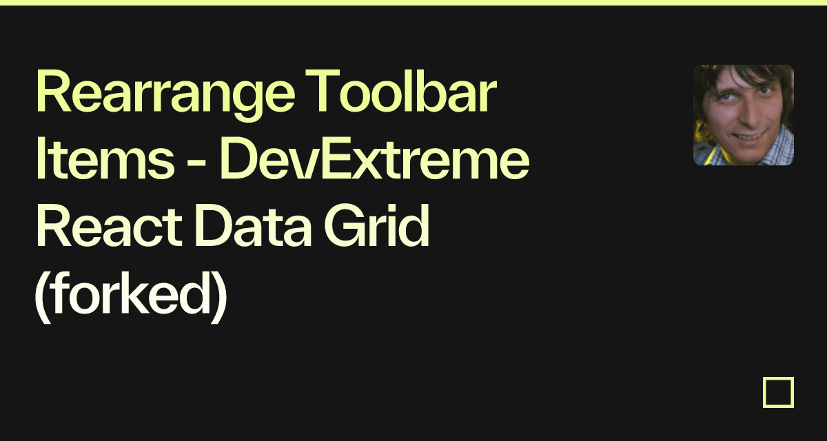 Rearrange Toolbar Items Devextreme React Data Grid Forked Codesandbox