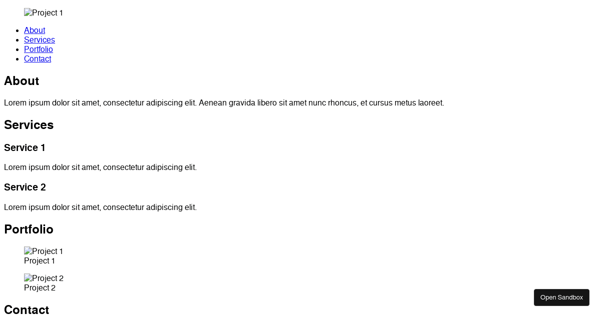 onepage - Codesandbox