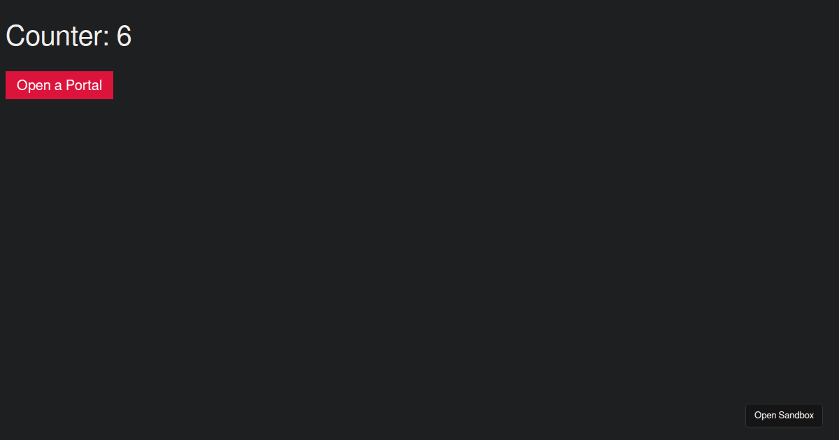 React new window - Codesandbox