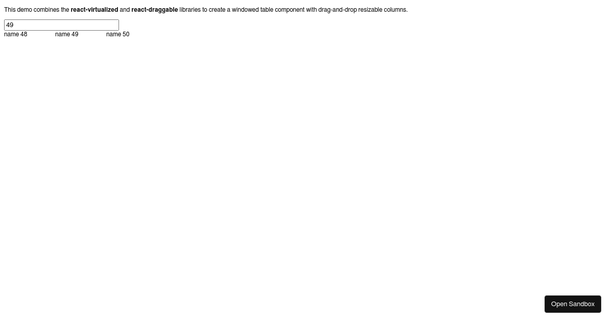 react-virtualized-resizable-columns (forked) - Codesandbox react-virtualized-resizable-columns (forked) - Codesandbox