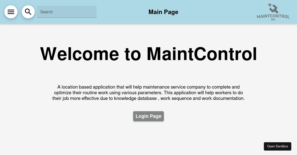 maintcontrol - Codesandbox