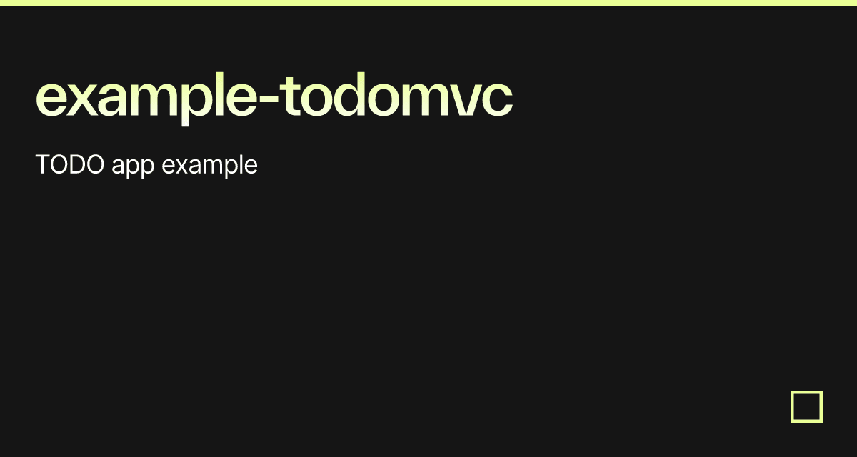 example-todomvc - Codesandbox example-todomvc - Codesandbox