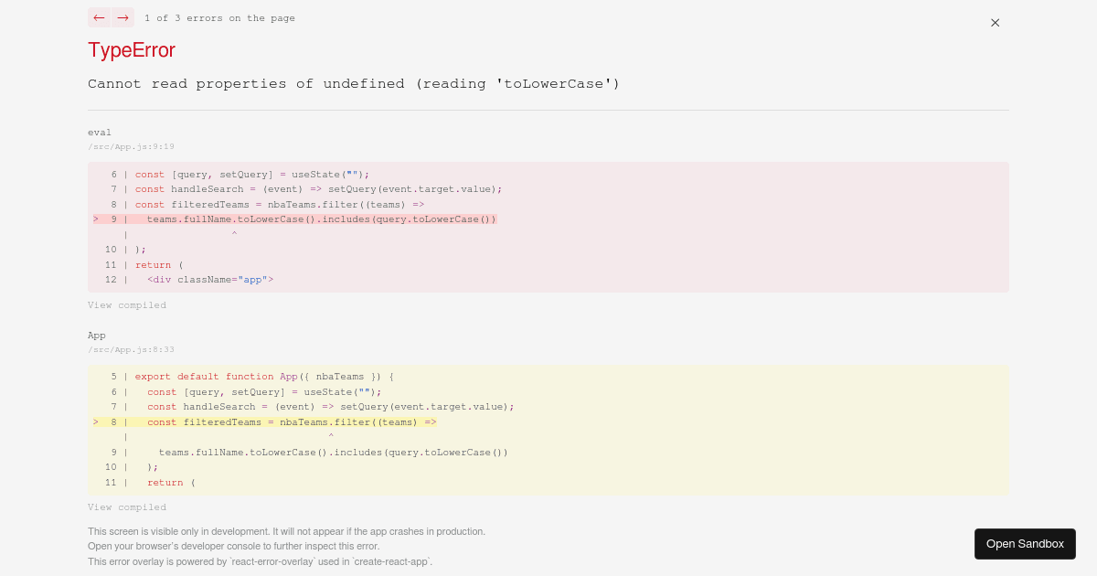 Web Dev Assignment 5 Codesandbox