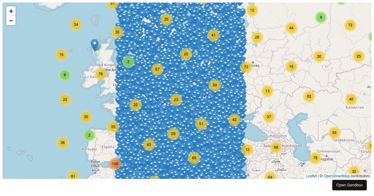 Render 50k Points React Leaflet Forked Codesandbox