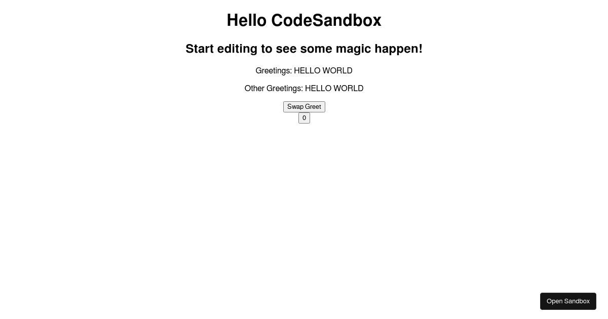 React Typescript Codesandbox