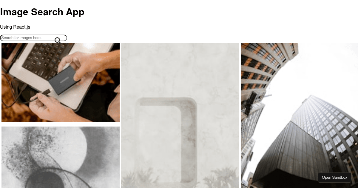 imagesearch - Codesandbox