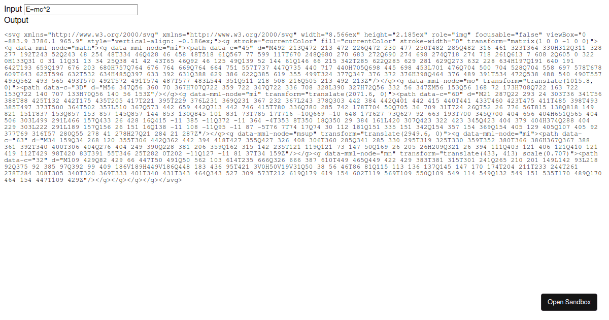 mathjax-xmlns-example - Codesandbox