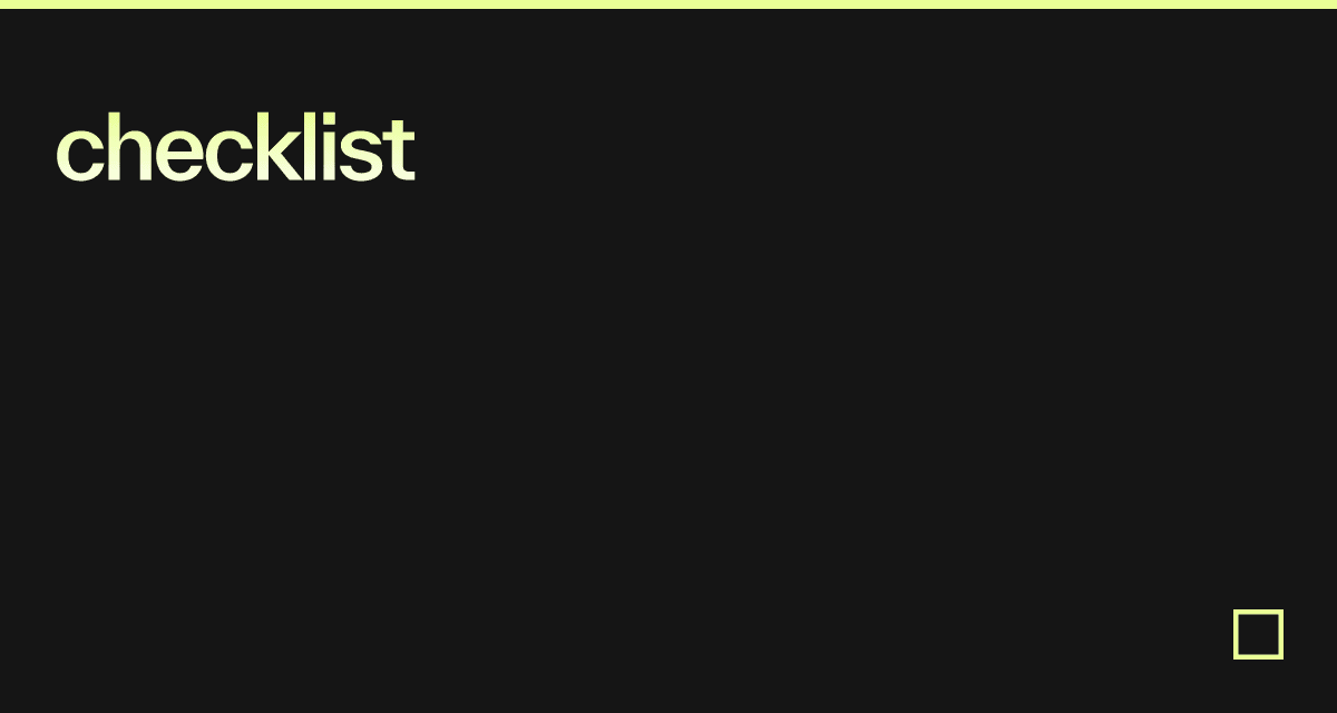 checklist - Codesandbox