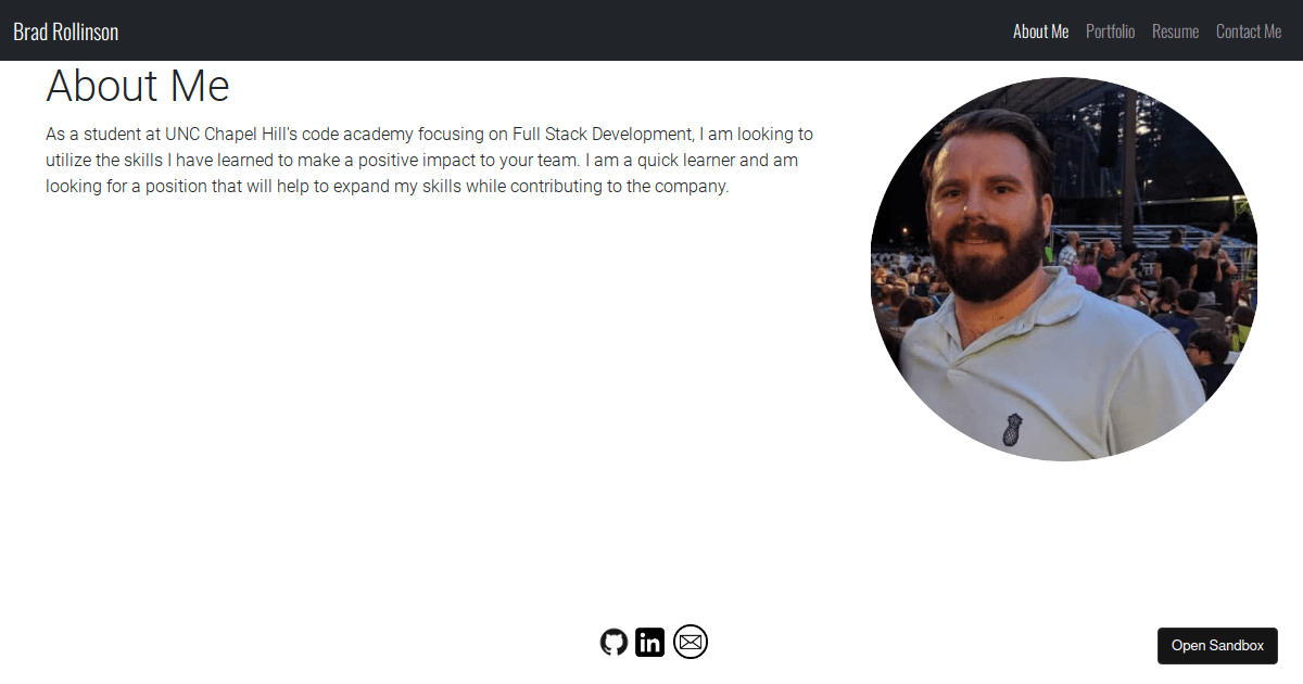 react-portfolio - Codesandbox