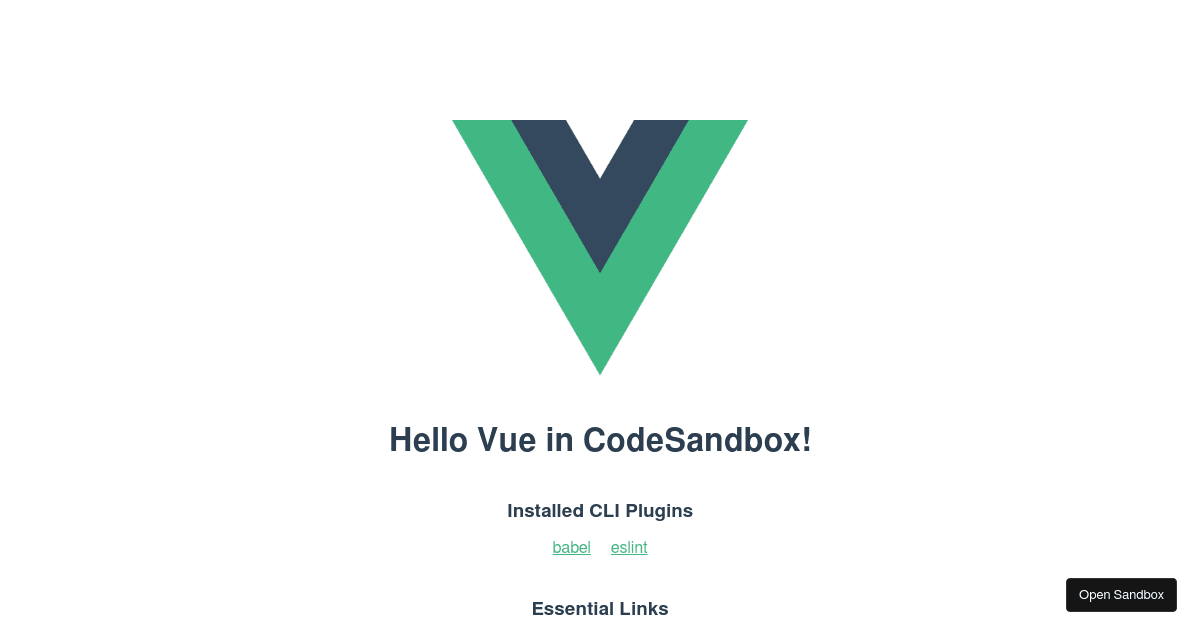 vue - Codesandbox