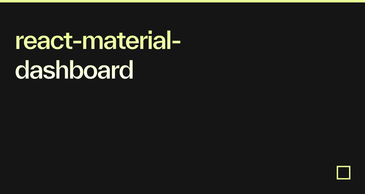 React Material Dashboard Codesandbox 3873