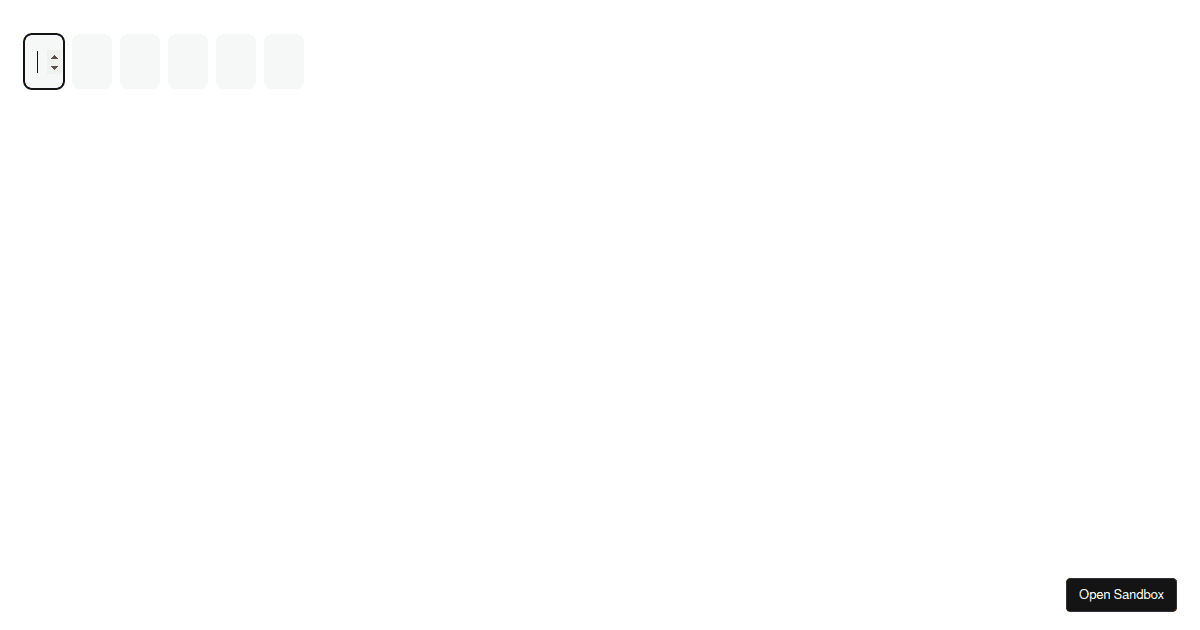 React Code Input Example (forked) - Codesandbox