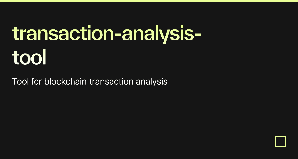 transaction-analysis-tool - Codesandbox