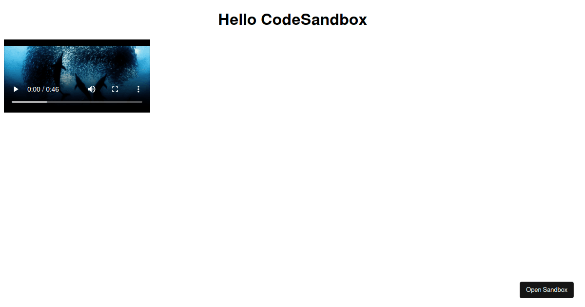 VideoJS - Codesandbox