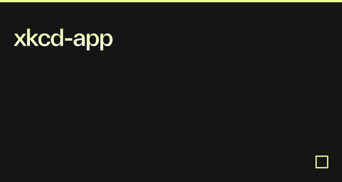 Xkcd App Codesandbox
