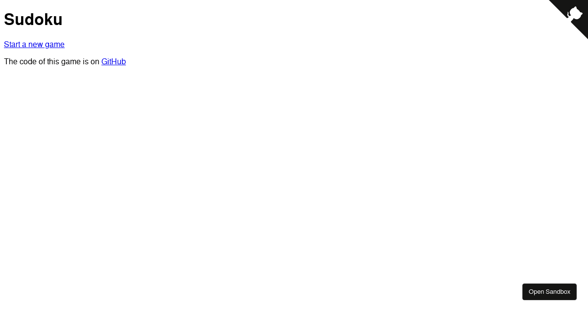 andreynering/sudoku - Codesandbox