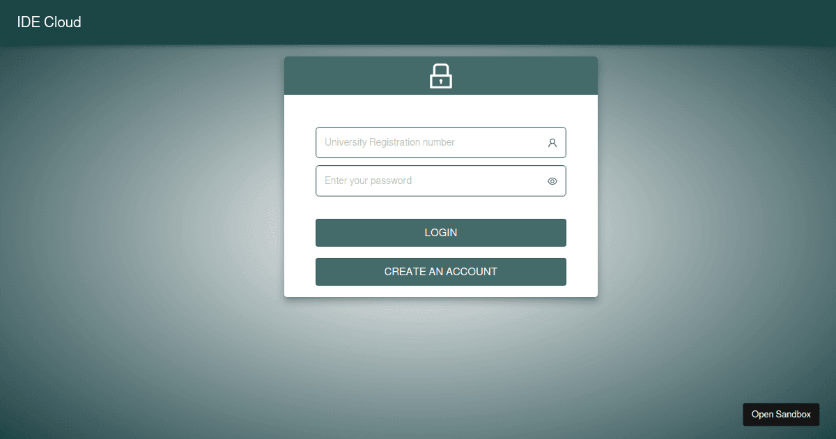 Login (forked) - Codesandbox