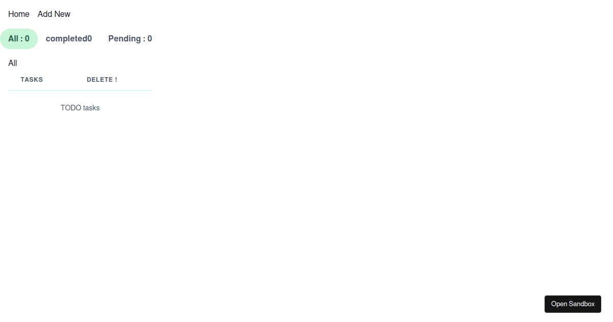 Todo Reducer Codesandbox