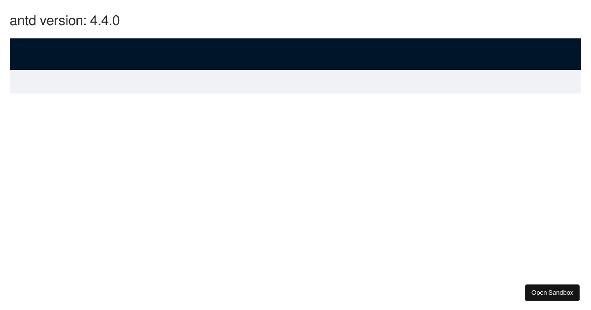 antd reproduction template - Codesandbox