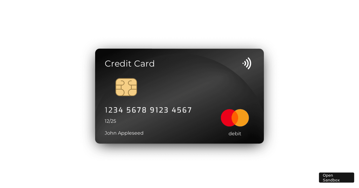 credit-card-mockup - Codesandbox