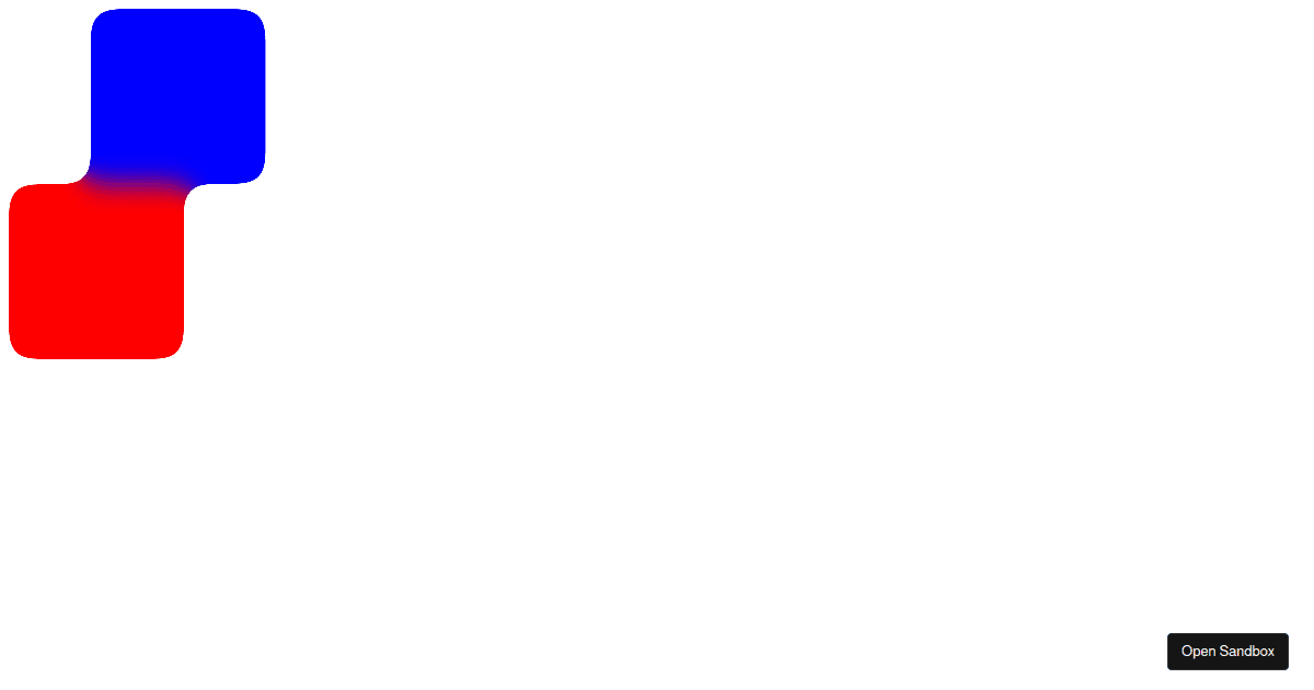 Goo effect with HTML Animation - Codesandbox