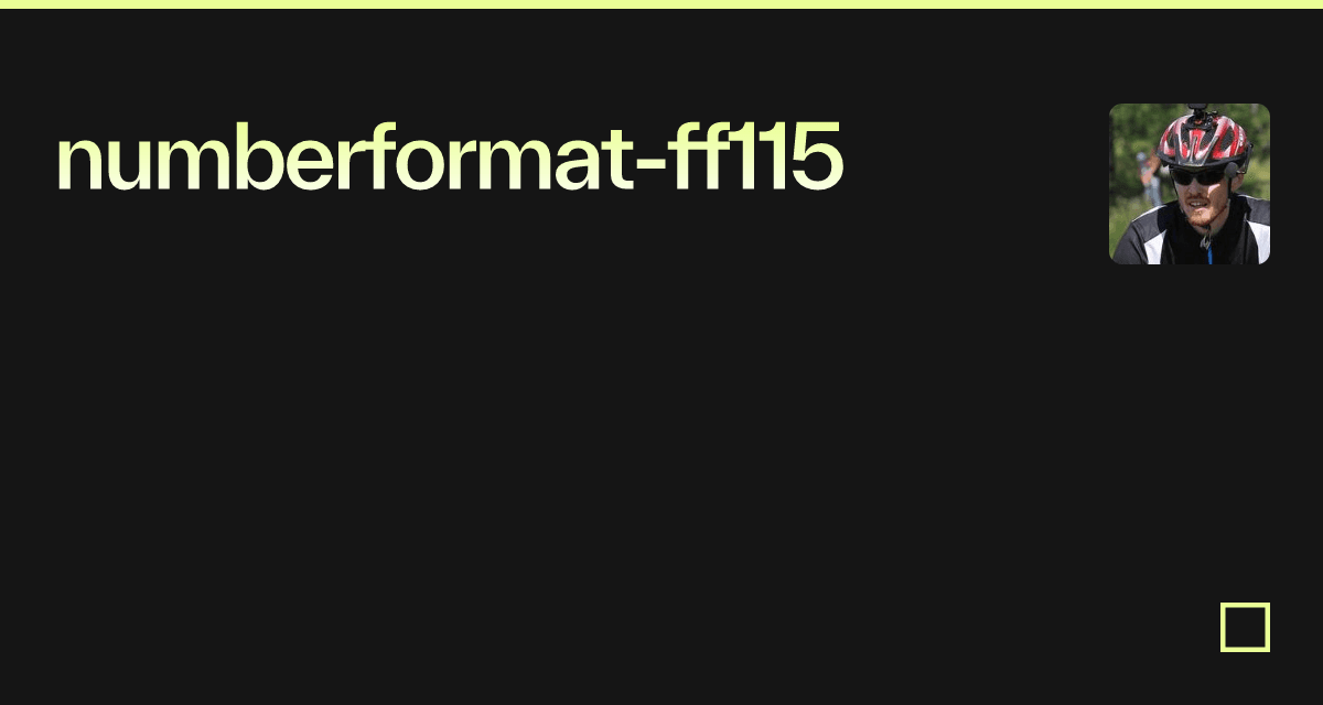 numberformat-ff115 - Codesandbox