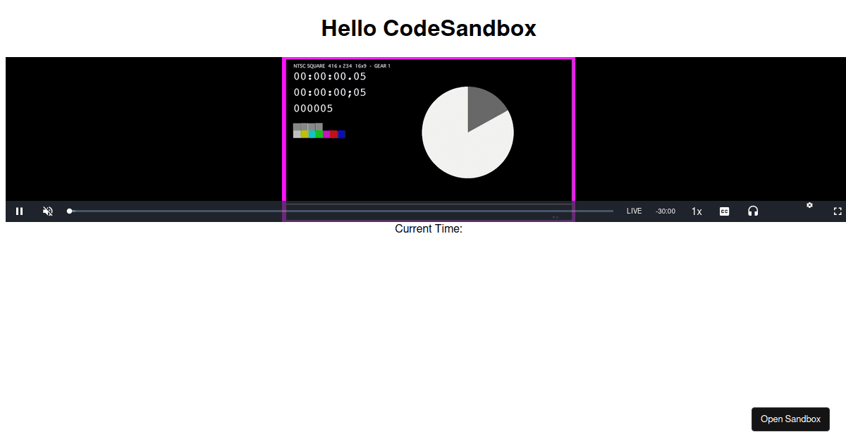 React Videojs Currenttime Forked Codesandbox