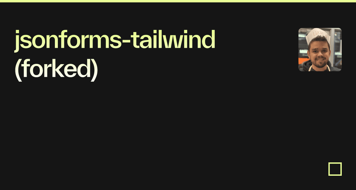 jsonforms-tailwind (forked) - Codesandbox