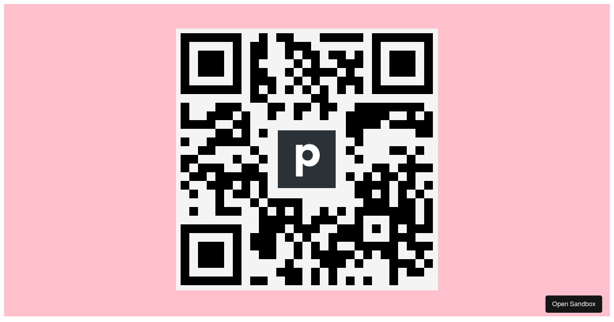 easy QR code with logo (forked) - Codesandbox