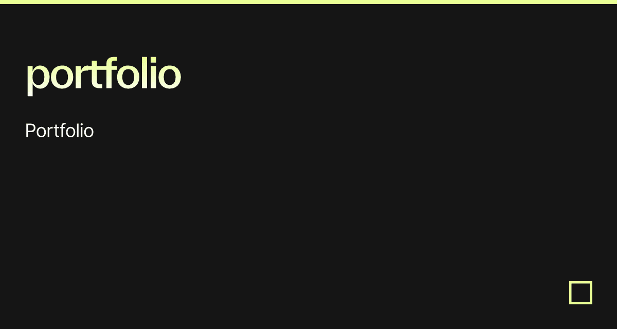 portfolio - Codesandbox