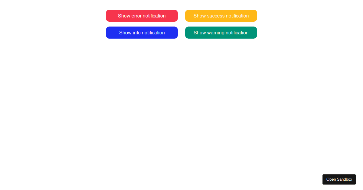 notifications - Codesandbox