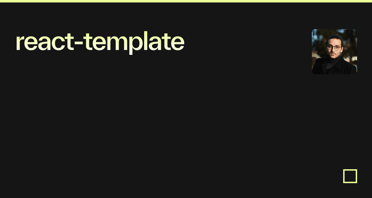 react-template - Codesandbox