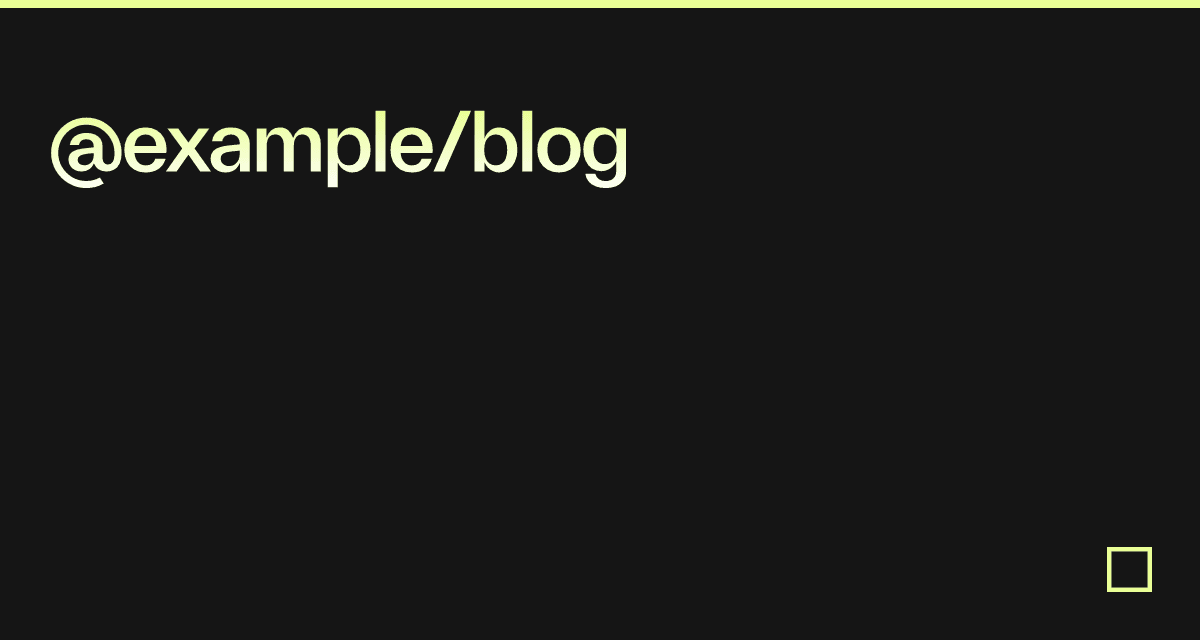 @example/blog - Codesandbox