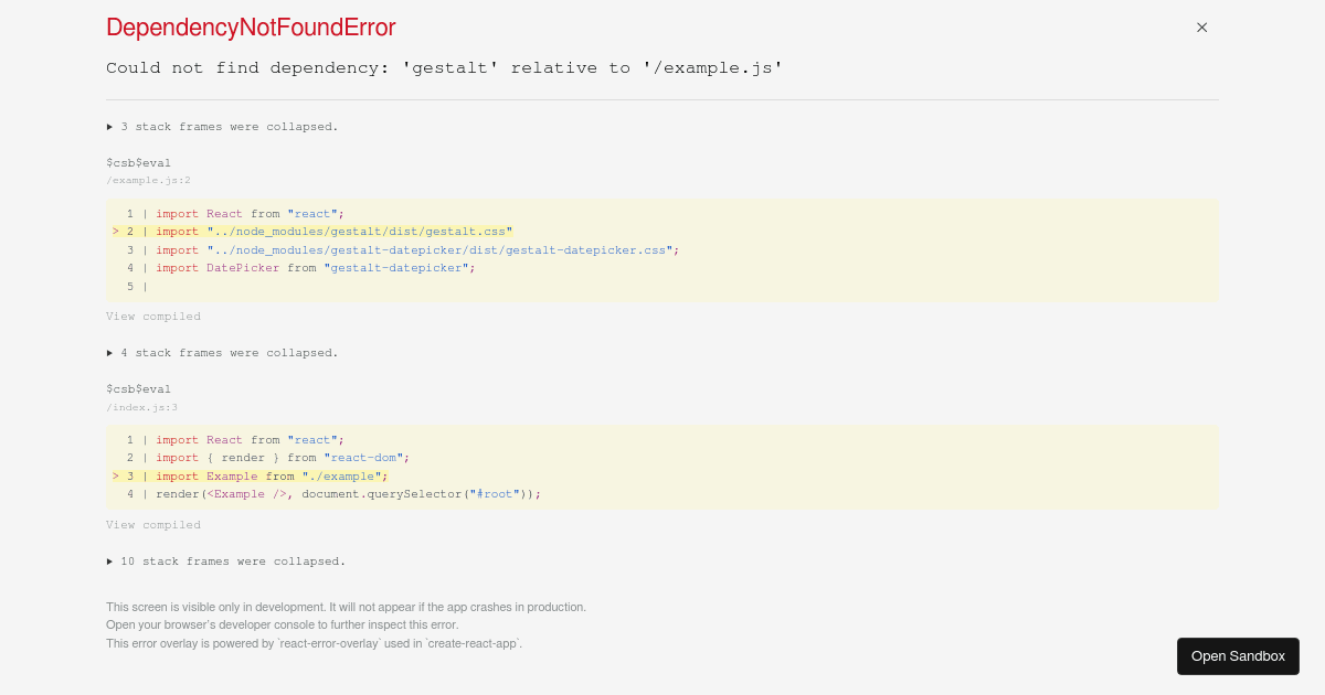 Example Basic Date Picker Codesandbox 5385