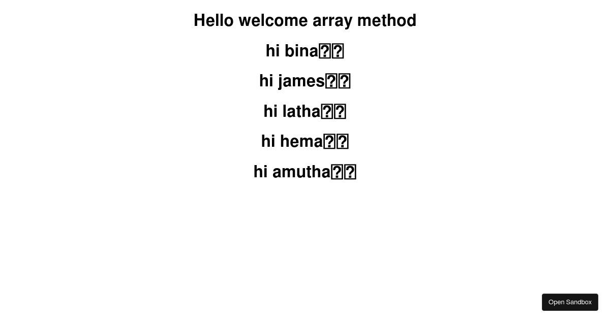 React Codesandbox