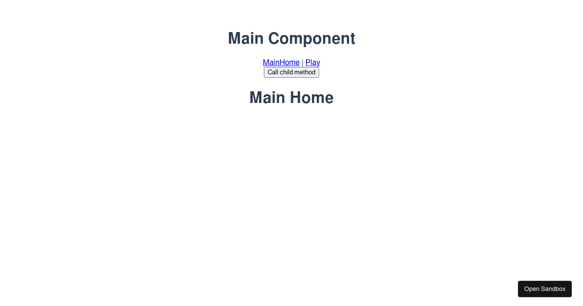 Calling child view's method through refs - Codesandbox