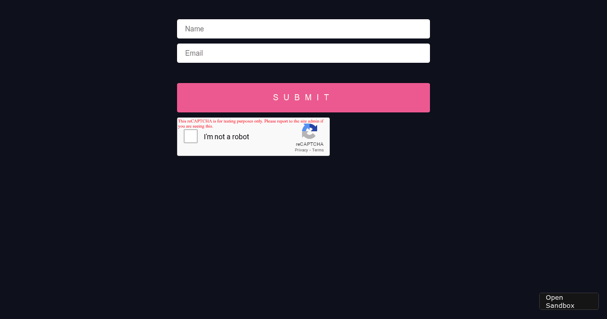 Userecaptcha Example Using With React Hook Form Forked Codesandbox 