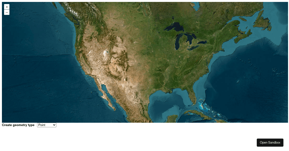 Draw-and-modify-features over ESRI worldImagery BaseMap - Codesandbox