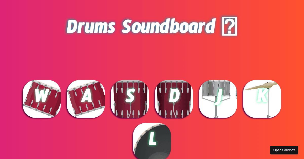 Drum Soundboard - Codesandbox
