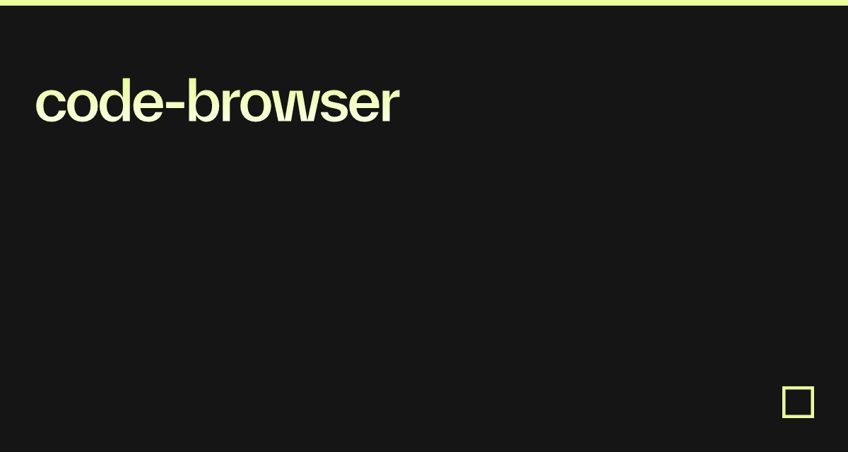 code-browser - Codesandbox