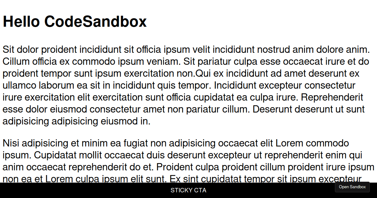 sticky-cta-intersection-observer (forked) - Codesandbox